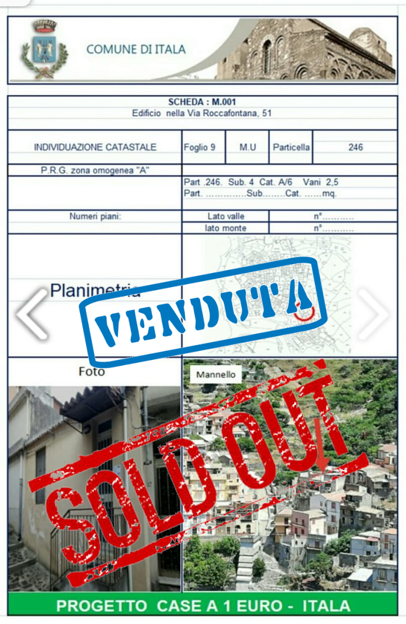 Itala - Messina - Sicily - 1 Euro Houses - Cheap Houses in Italy